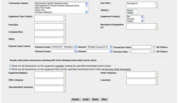 Component Association Transaction History